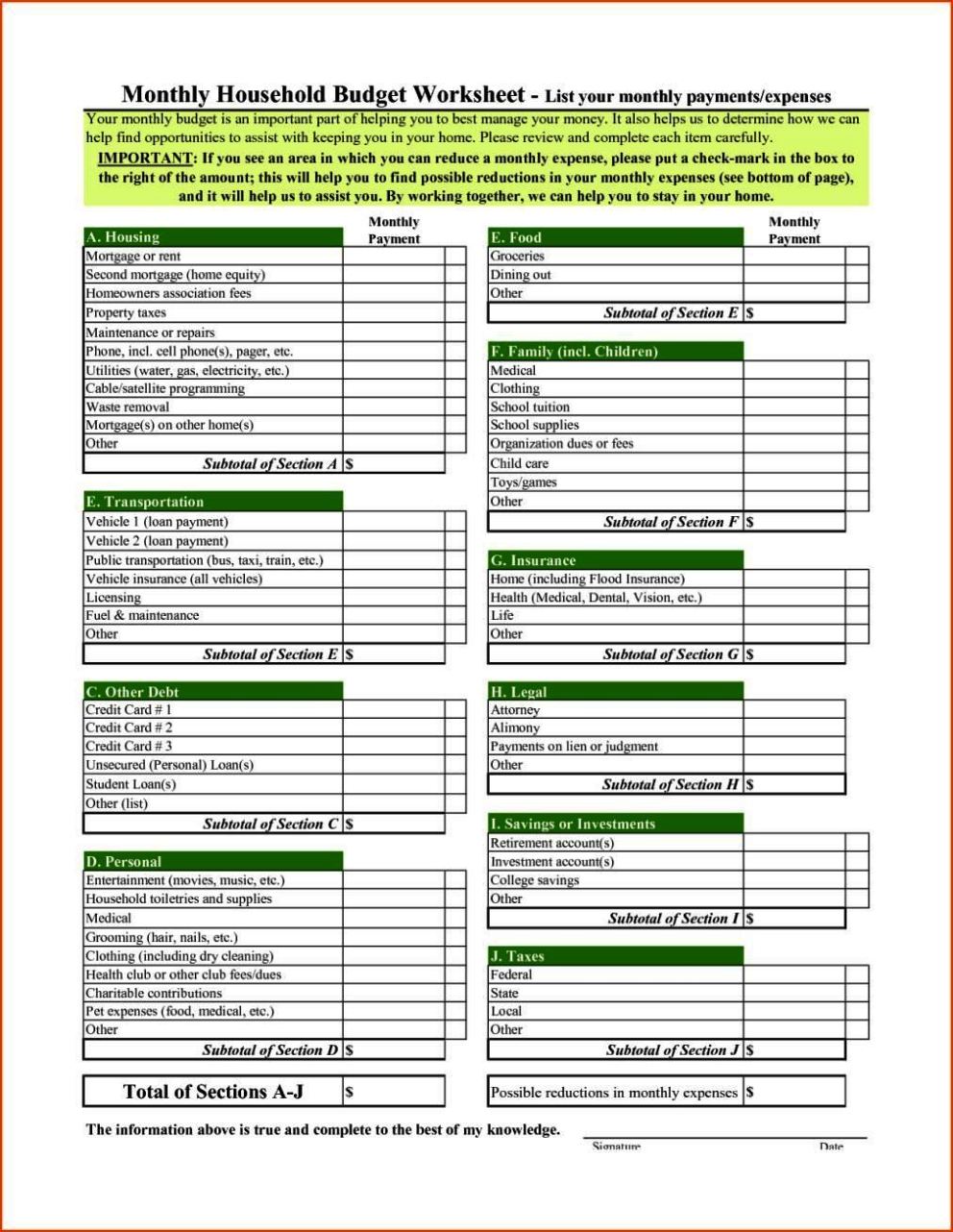 Hoa Budget Template SampleTemplatess SampleTemplatess