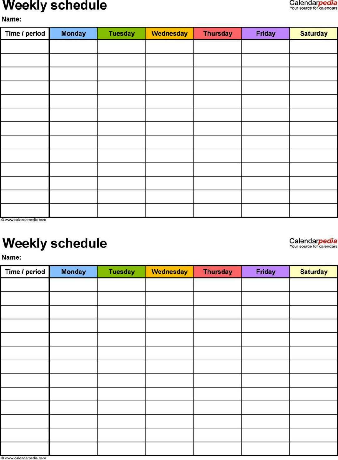Week Planner Template Excel SampleTemplatess SampleTemplatess