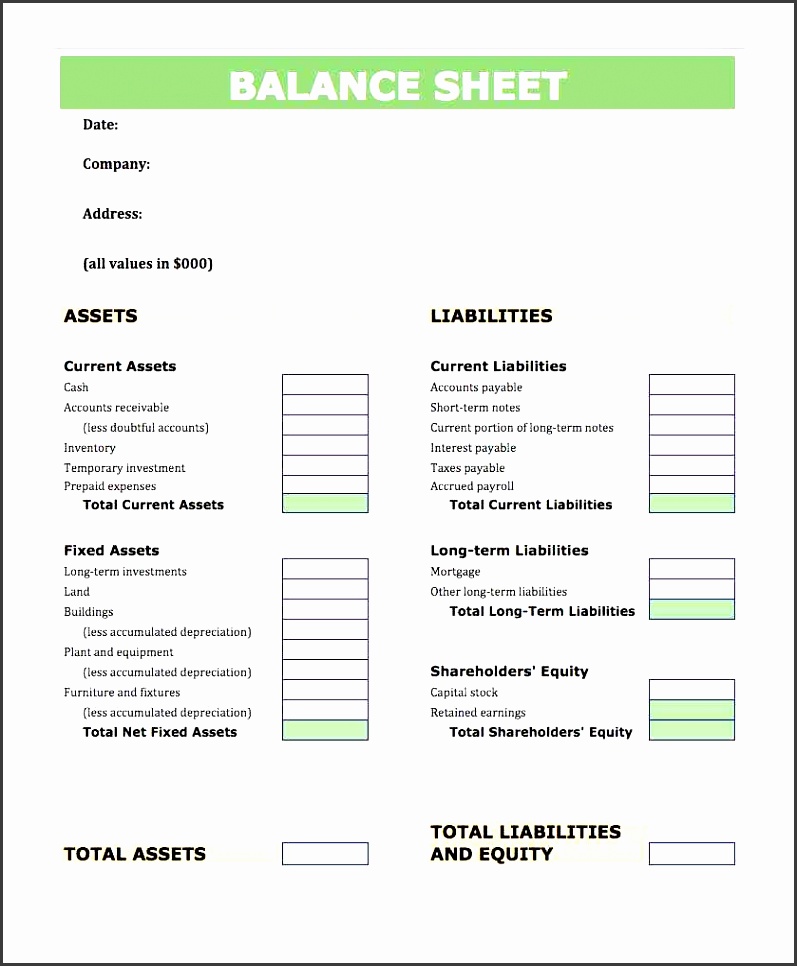 6 Balance Sheet Format In Excel SampleTemplatess SampleTemplatess 6 Balance Sheet Format In Excel SampleTemplatess SampleTemplatess