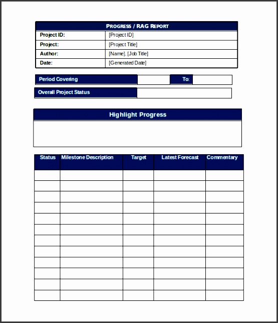 10 Project Weekly Report Template SampleTemplatess SampleTemplatess