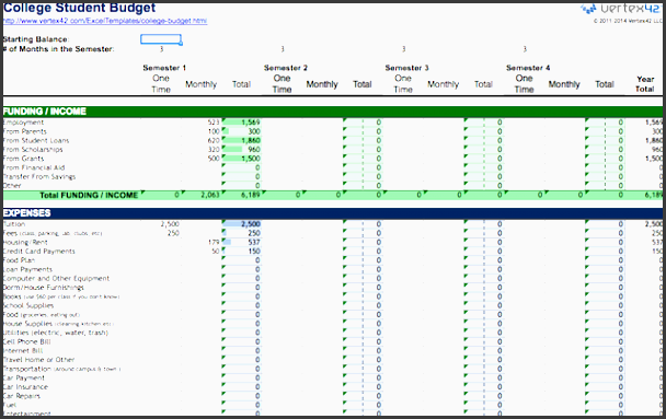 9 Student Assignment Planner Template In Excel SampleTemplatess 