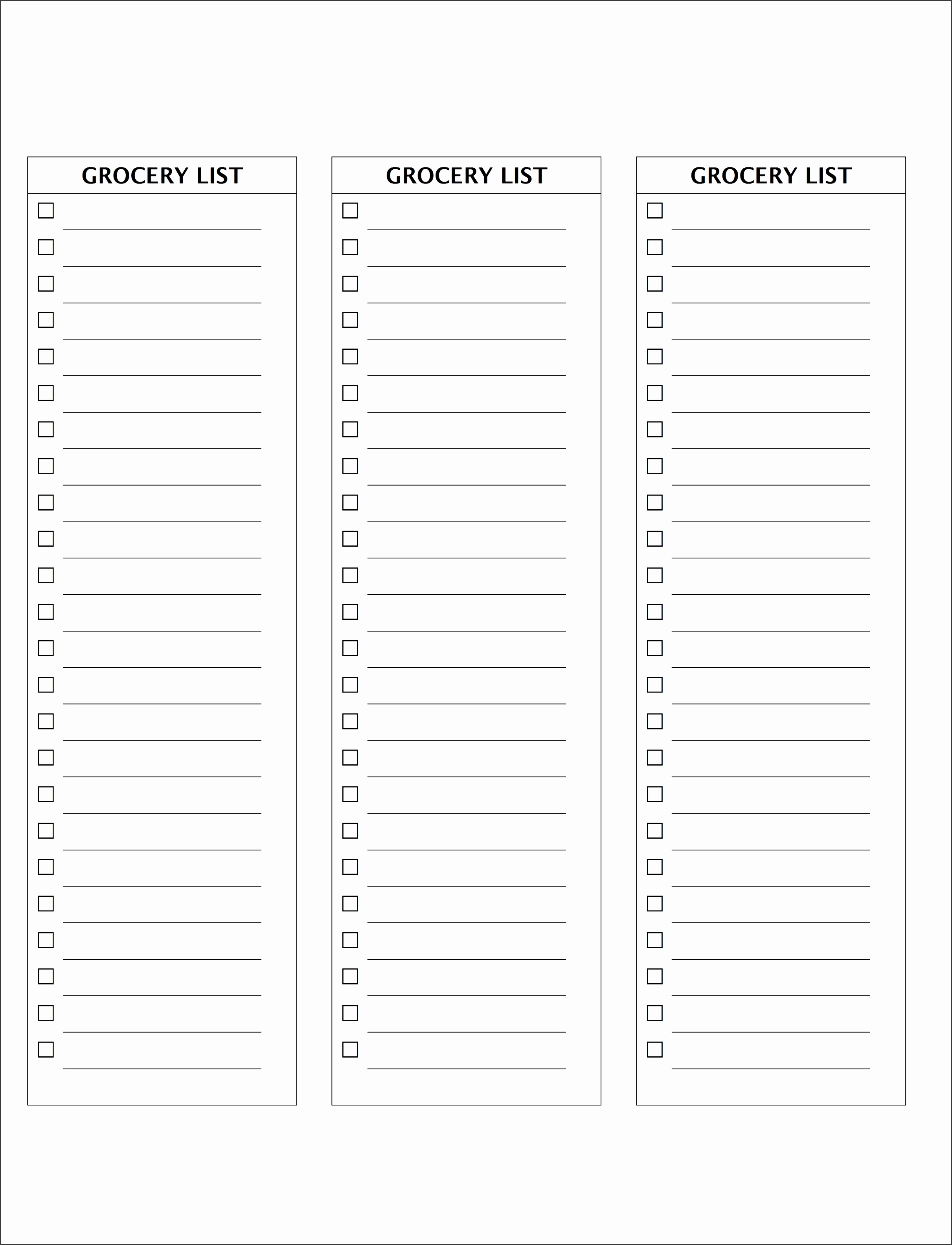 Weekly Shopping List Printable Weekly Shopping List Printable