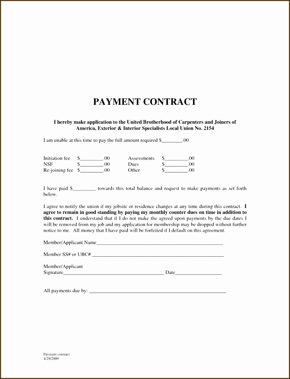 9 Payment Agreement Template SampleTemplatess SampleTemplatess 9 Payment Agreement Template SampleTemplatess SampleTemplatess